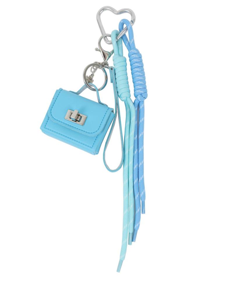 Light blue bag charm